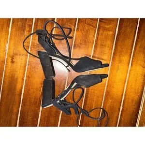 Gianni Bini | Shoes | Gianni Bini Black Suede Lace Up Ankle Heeled ...